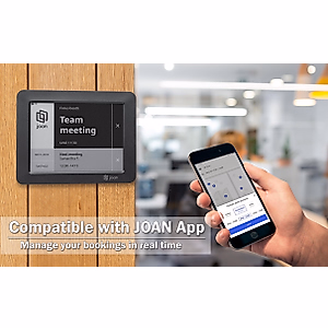 Joan 6 Black: Wireless E Ink Touch 6-Inch Display Meeting Scheduler - Smart Office Organizer, Calendar Sync