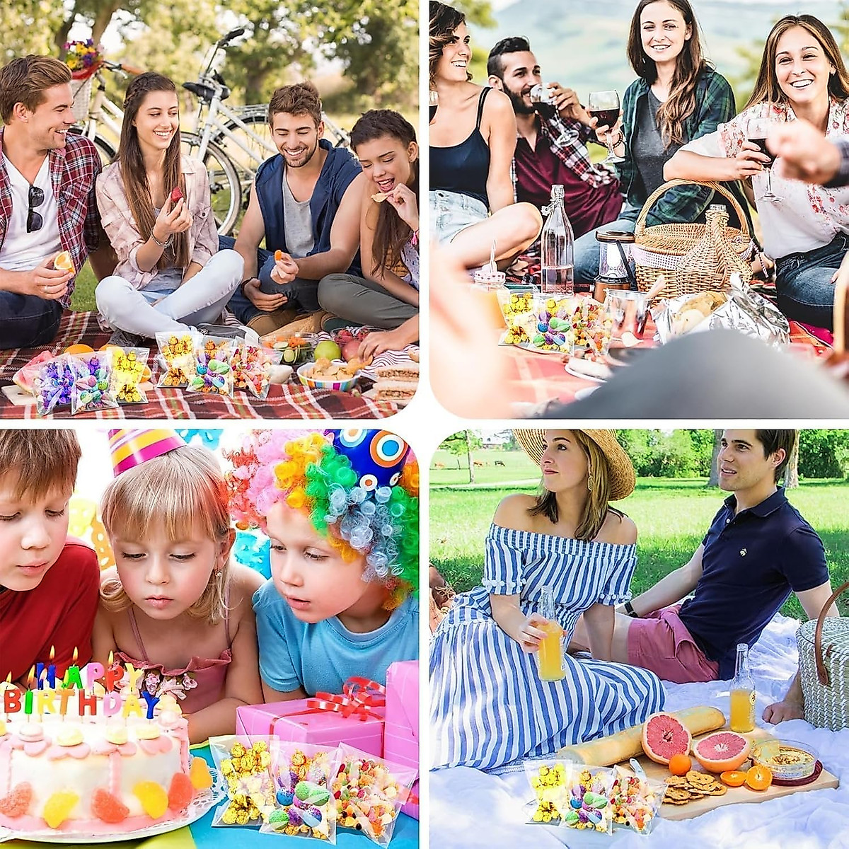 400Pcs Cellophane Bags Clear Plastic Self Adhesive Bags 3.5 x 5.5 inch, OPP Bag Small Clear Resealable Cello Bags for Cookies, Cellophane Bags Small for Bakery Candle Soap Prints Card (9 * 17CM)