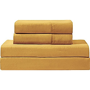 Chic Home Abstract 7 Piece Reversible Comforter Print Design Bed in a Bag-Sheet Set Decorative Pillows Shams Included/XL Size, Twin, Gold