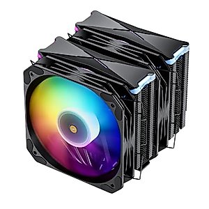 Vetroo U6PRO Dual Tower CPU Cooler - 220W TDP, 6 Heatpipes, Top ARGB Lighting, 130mm ARGB & PWM Fan - Compatible with Intel LGA 1851/1700/1200/115X & AMD AM5/AM4