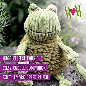 HuggleHounds Knottie Plush Dog Toy - Dog Stuffed Animal Toy, Puppy Toys, Squeaky Dog Toy for Small, Medium & Large Dogs, Soft Fleece, Durable Plush to Keep Them Busy - Ellamae Elephant, Small