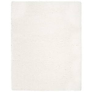 SAFAVIEH Flokati Shag Collection Area Rug - 8' x 10', Ivory, Solid Design, Non-Shedding & Easy Care, 2.75-inch Thick Ideal for High Traffic Areas in Living Room, Bedroom (FLK950B)