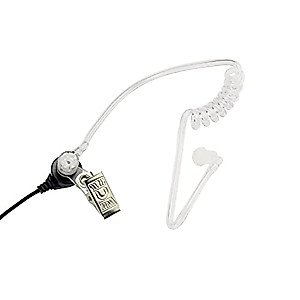 Retevis Two Way Radio Earpiece with Mic 2 Pin, Compatible with Motorola CP100D CP185 CP200 CP200D GP300 GP2000 Mag ONE BRP40 A8 HYT TC610 Two Way Radio, Acoustic Tube Walkie Talkie Earpiece(1 Pack)