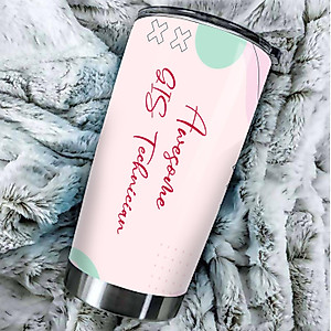 MEDROC Awesome GIS Technician Tumbler Stainless Steel 20oz, Funny GIS Technician Gifts Bulk For Birthday Christmas, GIS Technician Gifts For Men Women Office Coworker Driking Coffee Cup Humor