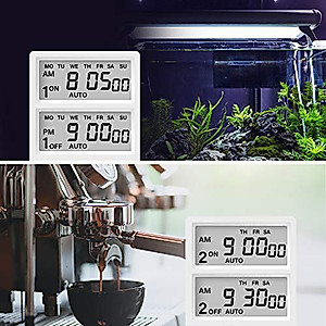 iPower 8-Outlet Power Strip with 7-Day Digital Timer (4 Outlets Timed, 4 Outlets Always On) Surge Protector for Grow Lights, Reptile, Aquarium