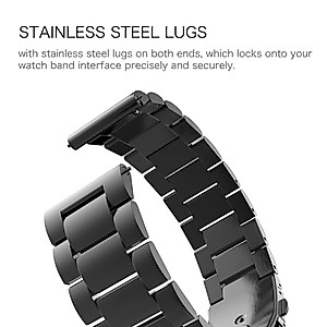 FitTurn Watch Band Compatible with TouchElex Smart Watch Bands for TouchElex Venus 1.2" Smart Watch Straps for TouchElex Sirius 1.52" Smart Watch Metal Bracelet (2 Pack B)
