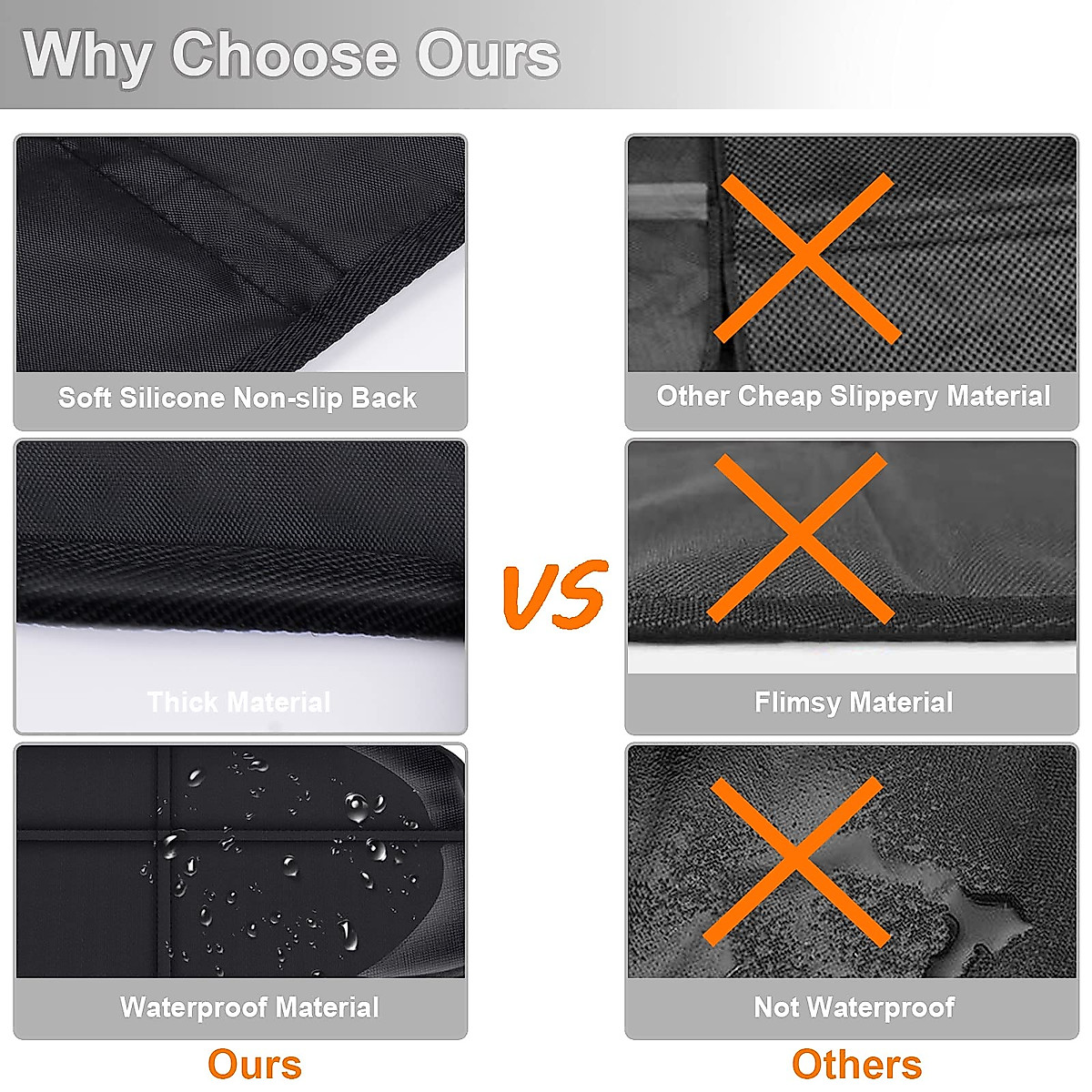 XHYANG Car Seat Protector,Auto Car Seat Protectors Baby Carseat Waterproof & Durable 600D Fabric for Child Baby Car Seat Mat Vehicle Pet Cover 2 Storage Pockets (2 Pack)