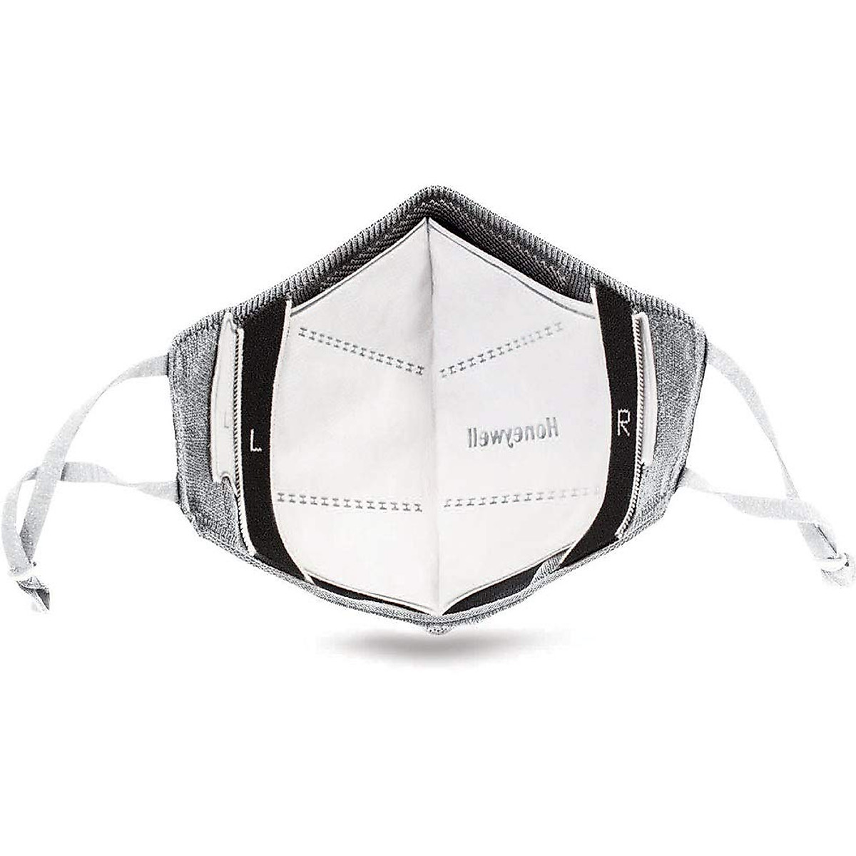 Honeywell Safety Light Gray Dual Layer Face Cover with 8 Replaceable Inserts, Size Youth/Adult Extra Small (RWS-50115)