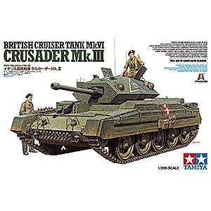 TAMIYA 37025 37025-1:35 British Cusader Mk.III Med Tank, Faithful Replica, Plastic Construction, Crafts, Model Kit, Assembly, Unpainted
