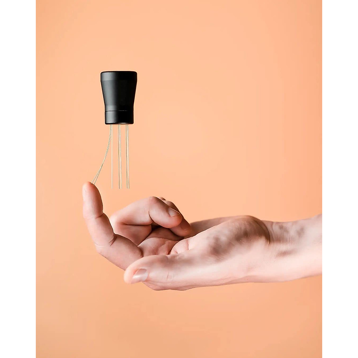 Normcore WDT Distribution Tool V2-9 Prong Espresso Distribution Tool - Needle Espresso Stirrer I 0.3mm Thick Spring Wires - Espresso Coffee Stirrer - Anodized Aluminum Handle