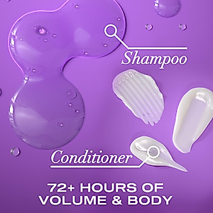 OGX Thick & Full + Biotin & Collagen Extra Strength Volumizing Shampoo + Conditioner with Vitamin B7 & Hydrolyzed Wheat Protein for Fine Hair, 25.4 oz Pack of 2