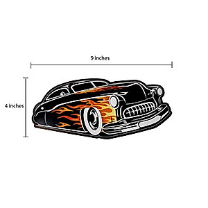 All Things Rockabilly Pre- Strung Classic Car Happy Birthday Banner Party Decoration - Hot Rod Birthday Party Decorations - Classic Car Party Decorations for Men