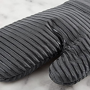 KitchenAid Onion Quilt KT OM PH Kitchen Towel, Oven Mitt & Potholder Set, Charcoal Grey