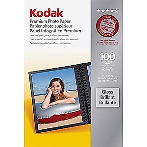 Kodak photo paper 4 x 6 glossy, 100 count 66 lb - 240 g/m (41175 - 9891181)