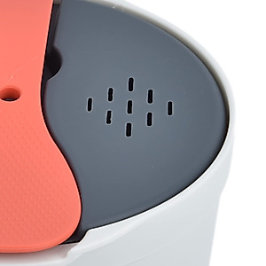 Microwave Rice Cooker Steamer Microwave Pasta Cooker 2L Microwave Rice Maker Set for Pasta, Potato, Vegetables, Quinoa, Oatmeal, Ramen, Dishwasher Microwave Cookware (Orange)