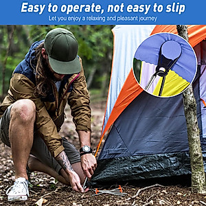 Akamino 100 Pcs Tarp Clips with Carabiner, 50 Movable Tarp Grabbers Tent Clips and 50 D Shape Buckle,Tarp Grabbers Movable Tarp Clips for Outdoor Camping Car Tent Awning Banner Swimming Pool Covers