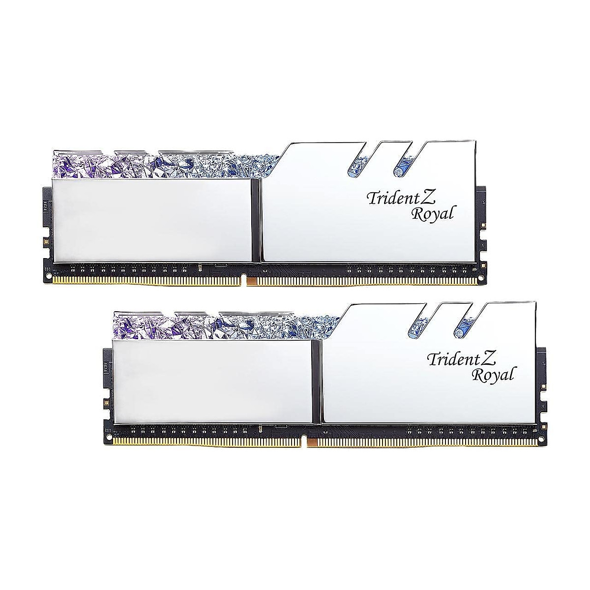 G.SKILL Trident Z Royal Series (Intel XMP) DDR4 RAM 32GB (2x16GB) 3600MT/s CL19-20-20-40 1.35V Desktop Computer Memory UDIMM - Silver (F4-3600C19D-32GTRS)