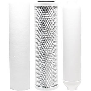 Replacement Filter Kit for Vertex PT 4.0 RO System - Includes Carbon Block Filter, PP Sediment Filter & Inline Filter Cartridge by CFS