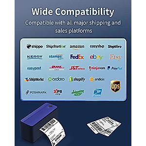 Phomemo Thermal Label Printer, Shipping Label Printer Work with Windows & macOS, 4x6 Label Printer for Shipping Packages, 150mm/s, Compatible with Amazon, Ebay, Esty, Shopify, UPS, FedEx, USPS
