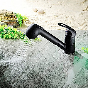 Weirun Bathroom Kitchen Sink Pull Down Faucet Pull-Out Spray Head Universal Replacement Part, Black Oil Rubbed Bronze