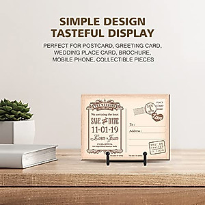 Plate Holder Easel Display Stand - 3 inch Metal Plate Stands for Display - Tabletop Picture Stand - Black Iron Easels for Display Pictures | Photo Frames | Book | Decorative Plates | Plaque - 1 Pack