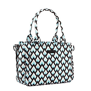 JuJuBe Be Classy Structured Multi-Functional Diaper Bag/Purse, Onyx Collection - Black Diamond