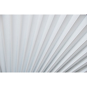 Redi Shade No Tools Original Arch Light Blocking Pleated Fabric Shade White, 72 in x 36 in