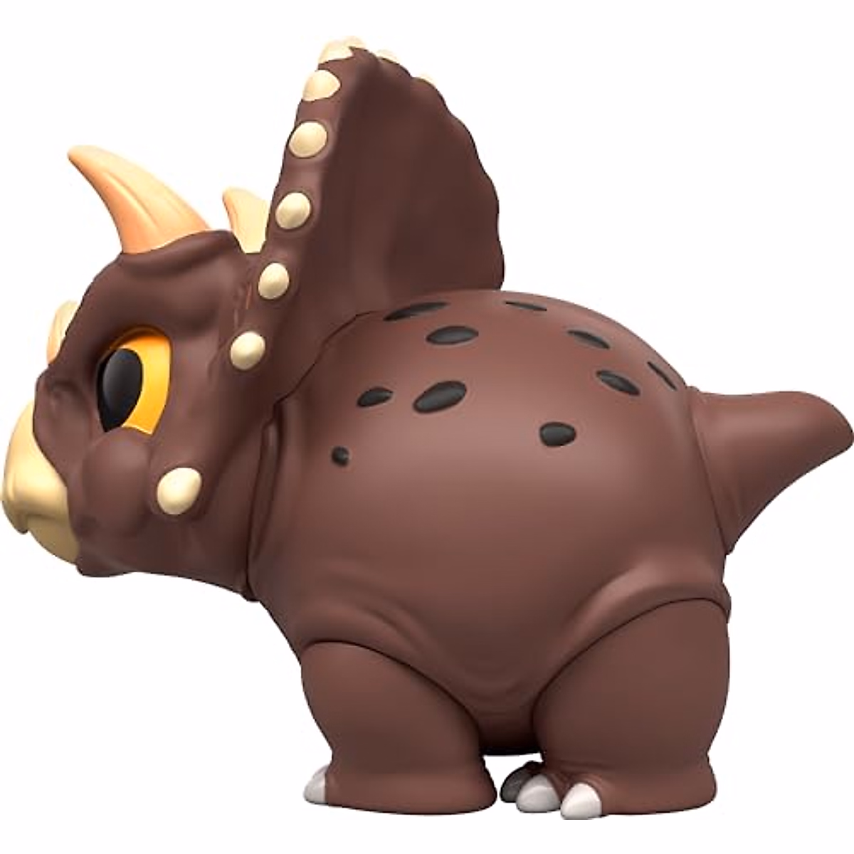 Mattel Jurassic World Bite Club Dinosaur Action Figure & Accessory, Triceratops Chubby-Stylized Toy Collectible