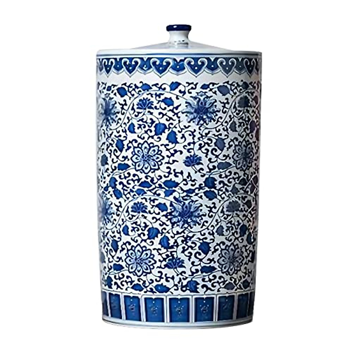 TUU Chinese Rice Dispenser Ceramic Large Capacity Sealed Cereal Storage Container with Lid Grain Dispenser Suitable for Kitchen Soybean, Corn, Flour, Sugar, Rice, Nuts, Snacks, Pet Food 22/44Lbs