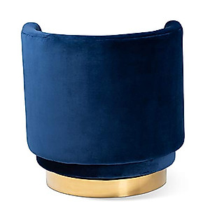 Baxton Studio Chairs, Royal Blue/Gold