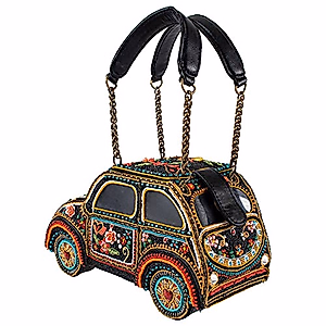 Mary Frances Joyride Vintage Car Beaded Top Handles Handbag, Multi