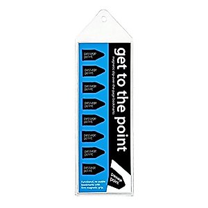 Get to the Point - Passage Point Magnetic Arrow bookmarks - BLACK-Set of 8 - Arrow Line Book Marker Pack is Ideal for Men, Women,Teens & Kids! Great for Bible Study, School & Work!