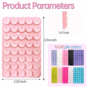 Yojaro Silicone Suction Cup Phone Case Mount Double Sided, Phone Accessories Hands-Free Strong Grip Holder for Selfies and Videos, Silicon Phone Stand for iPhone and Android Light Pink