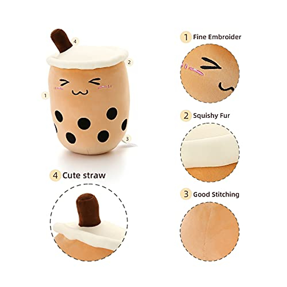 Niuniu 13.7in Squishy Boba Tea Plush Toy - Great Gift for Kids