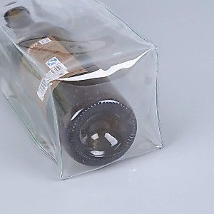 SH-RuiDu PVC Leakproof Ice Bag, Transparent Portable Ice Bucket Chiller with Carry Handle for Champagne Beer Wine Bottle