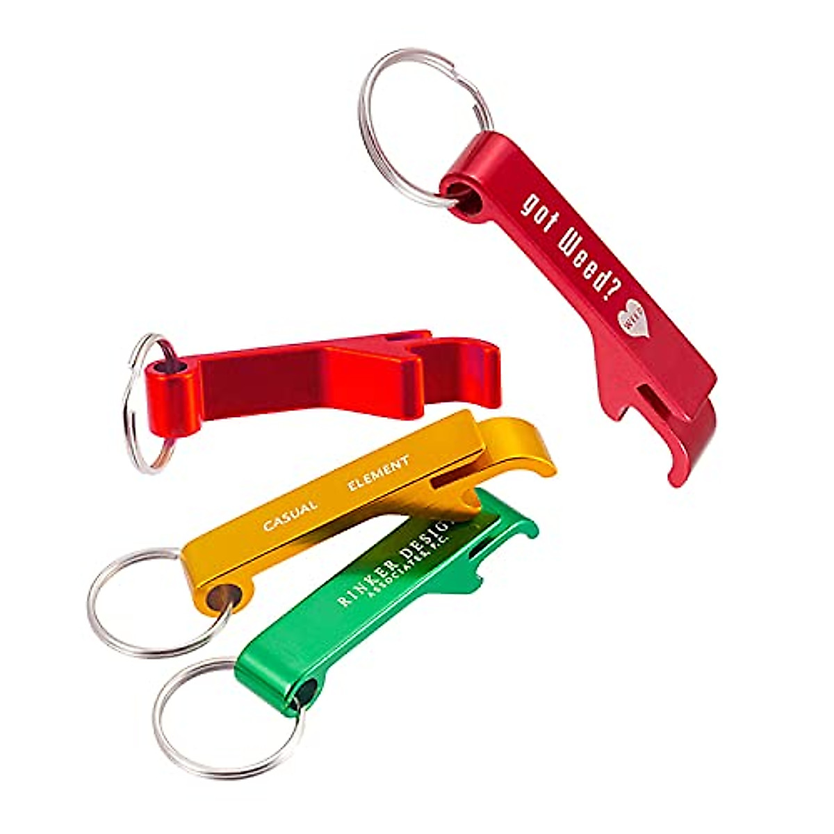 100pcs Personalized Bottle Opener Keychain Custom Aluminum Beer Bottle Opener Engraved Any Text/Logo Wedding Favors, Brewery, Bar, Anniversaries, Party, Restaurant, Property Agent, Guests, Graduation