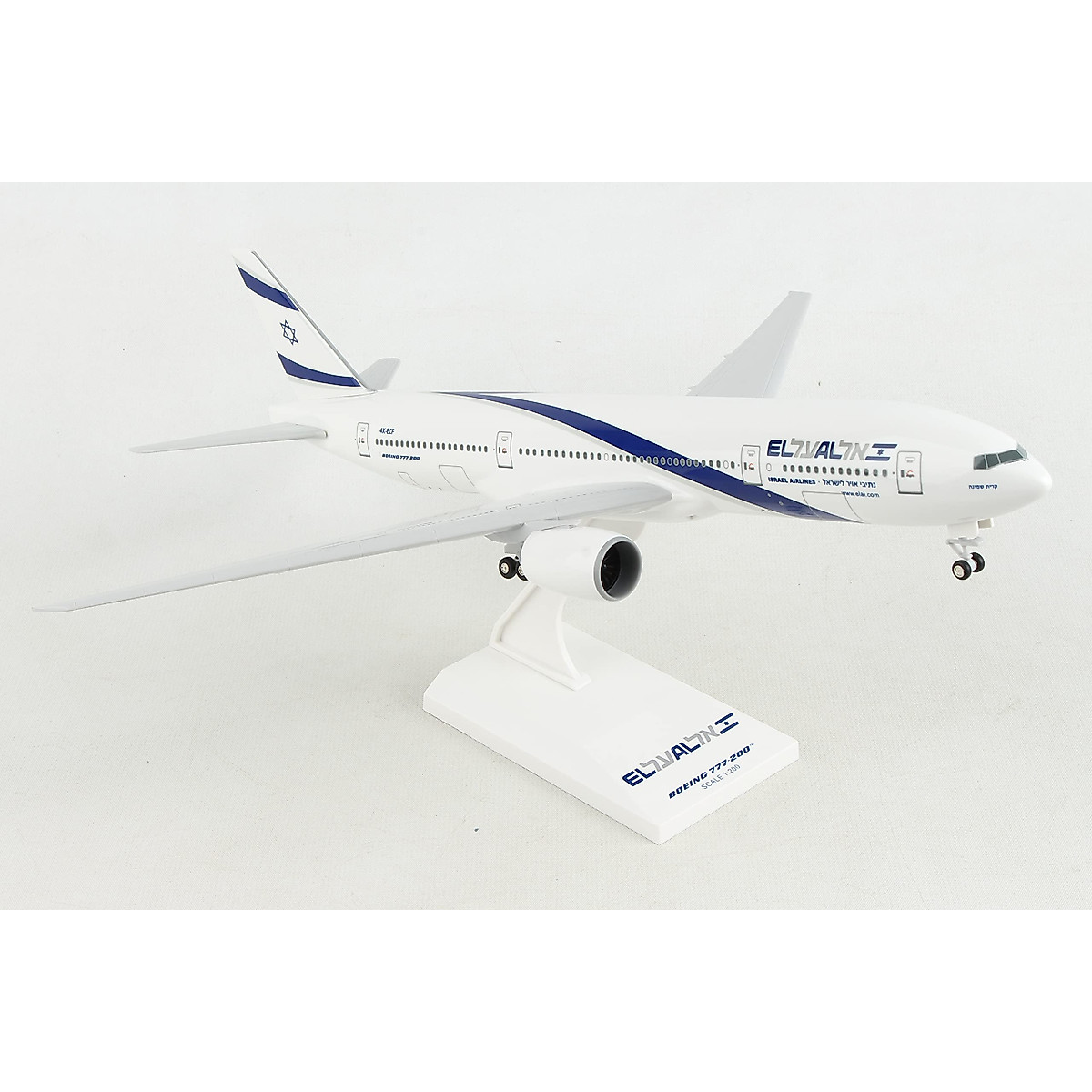 Daron Worldwide Trading SKR752 Skymarks El AL 777-200 1/200 W/Gear Model Kit