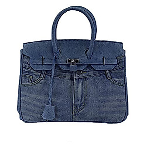 Spoof Jeans Pocket Denim tote Handbag for female girls crossbody bag large shoulder bag summer beach