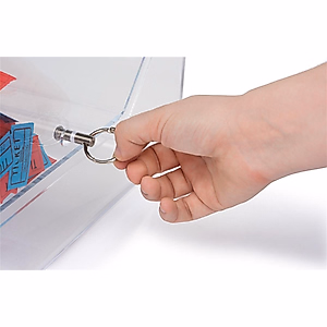 Clear Plexiglas Raffle Drum with Locking Hinged Door for Countertop Usage - Medium
