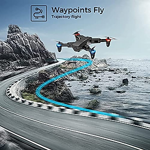 SIMREX X500 mini Drone Optical Flow Positioning RC Quadcopter with 720P HD Camera, Altitude Hold Headless Mode, Foldable FPV Drones WiFi Live Video 3D Flips Easy Fly Steady for Learning Black