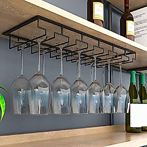 Wine Glass Rack Wall Mounted Wine Cup Display Storage Hanger Iron Stemware Racks Wine Glass Rack,Wine Glass Rack,stemware Rack Under Cabinet,Hanging Wine Glass Shelf,Wine Cup Rack Wall