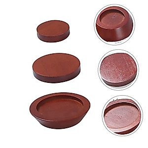 Floor Bed Frame 3pcs Furniture Booster Furniture Leg Pad Table Risers Solid Wood Bed Frame Furniture Lift Floor Sofa Furniture Lift Riser Furniture Foot Pads Bed Risers