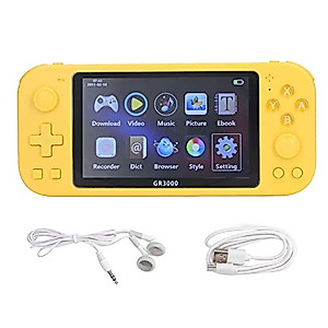 Bewinner Electric Handheld Game Player for Kids, Portable Retro Video Game Player with 5.1inch HD Display Screen, USB C Rechargeable Arcade Gaming Player, Birthday Present (Yellow)