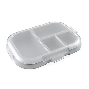 Bentgo® Kids Chill Tray with Transparent Cover - Reusable, BPA-Free, 4-Compartment Meal Prep Container with Built-In Portion Control for Healthy On-the-Go Lunches (Gray)