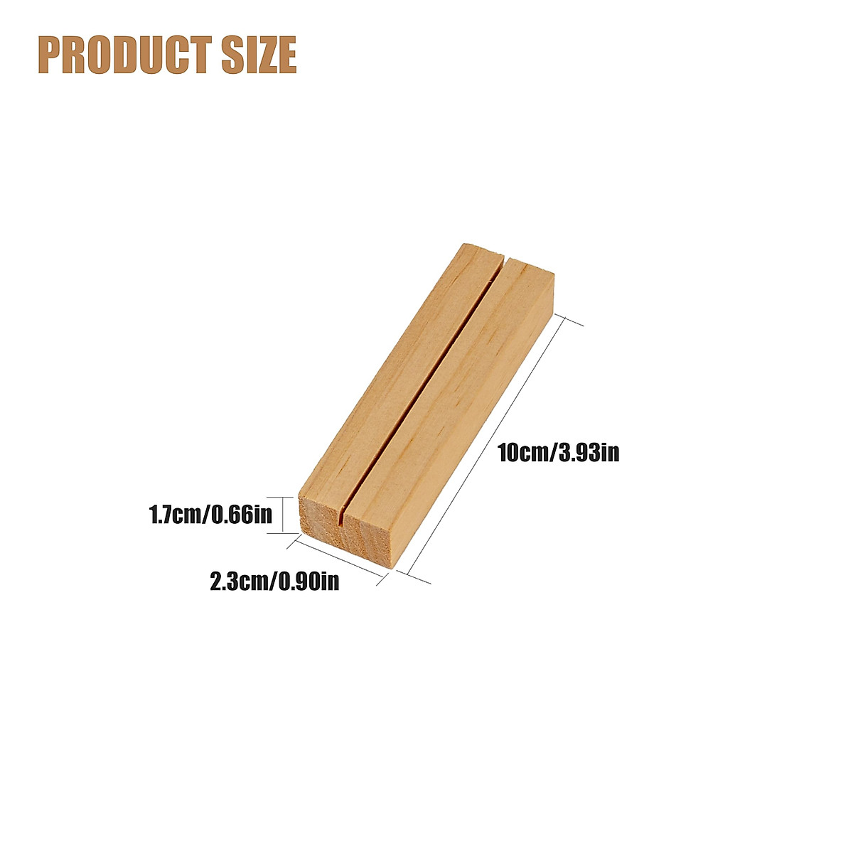 woshilaoDS 6 Pcs Wood Place Card Holders, Wooden Table Number Stands, Wooden Picture Holders Stands for Acrylic Signs, Wedding/Ceremony/Home/Party/Decoration Holders