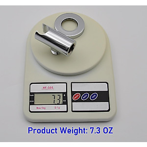 Aquaiaw Wall Supply Elbow with O-Ring Flange, Tapered 1/2 NPT Female Inlet, Solid Brass Wall Union W/Handshower Holder, Round Wall Supply Elbow W/Hand Shower bracket, Polished Chrome, G1/2 Outlet