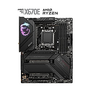 MSI MPG X670E Carbon WiFi Gaming Motherboard (AMD AM5, DDR5, PCIe 5.0, SATA 6Gb/s, M.2, USB 3.2 Gen 2, Wi-Fi 6E, HDMI/DP, ATX)