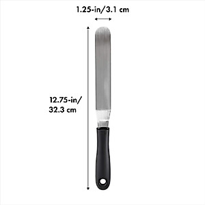 OXO Good Grips Bent Icing Spatula, Black/Silver