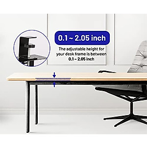 Under Desk Cable Management Tray, 16'' No Drill Cord Management Tray, Desk Accessory and Workspace Organizer for Cable Management