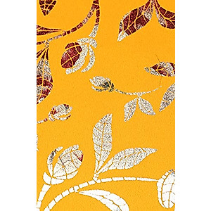 Janasya Women's Mustard Foil Printed Poly Crepe Kurta